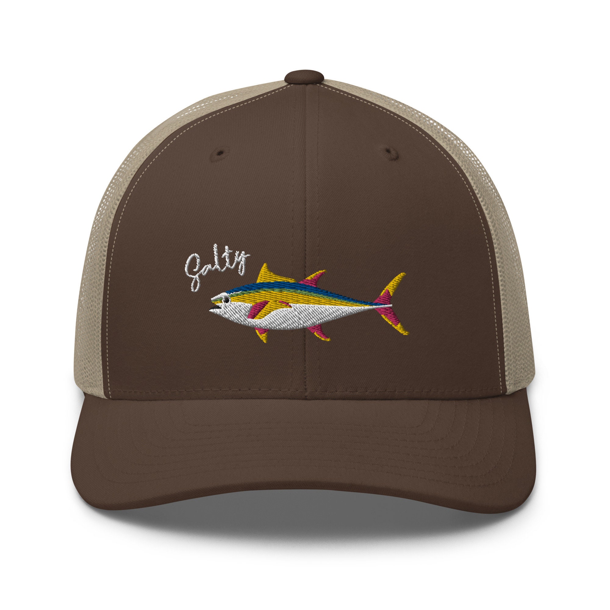 Salty Trucker Cap, Tuna Fishing Hat, Gift for Fisherman, Fish Baseball ...