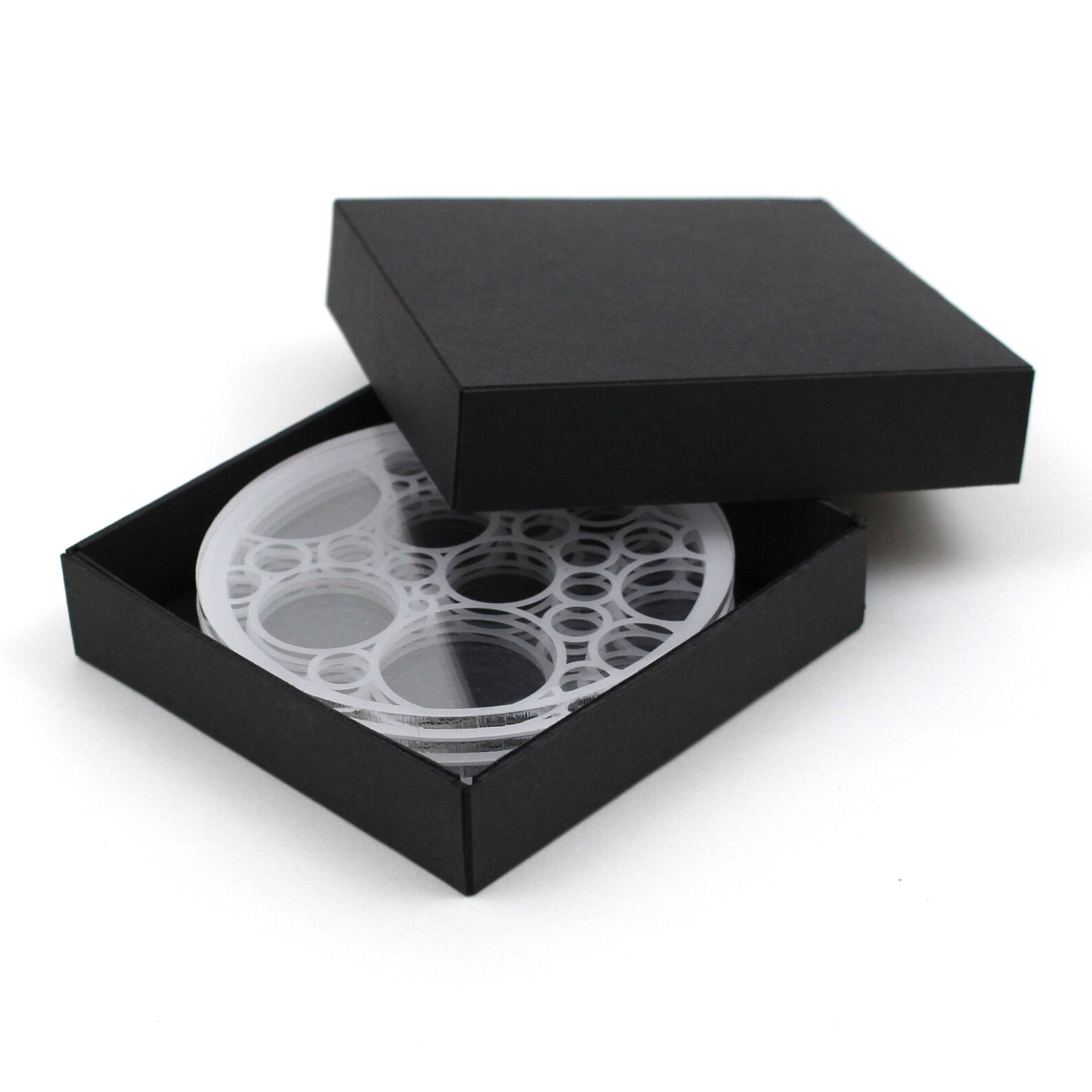 Clear Acrylic Coaster Set Bubbles - Etsy