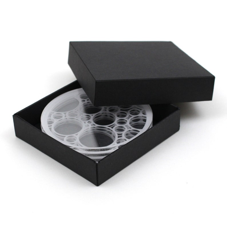 Clear Acrylic Coaster Set Bubbles - Etsy