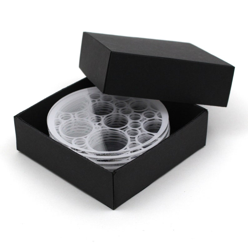 Clear Acrylic Coaster Set Bubbles - Etsy