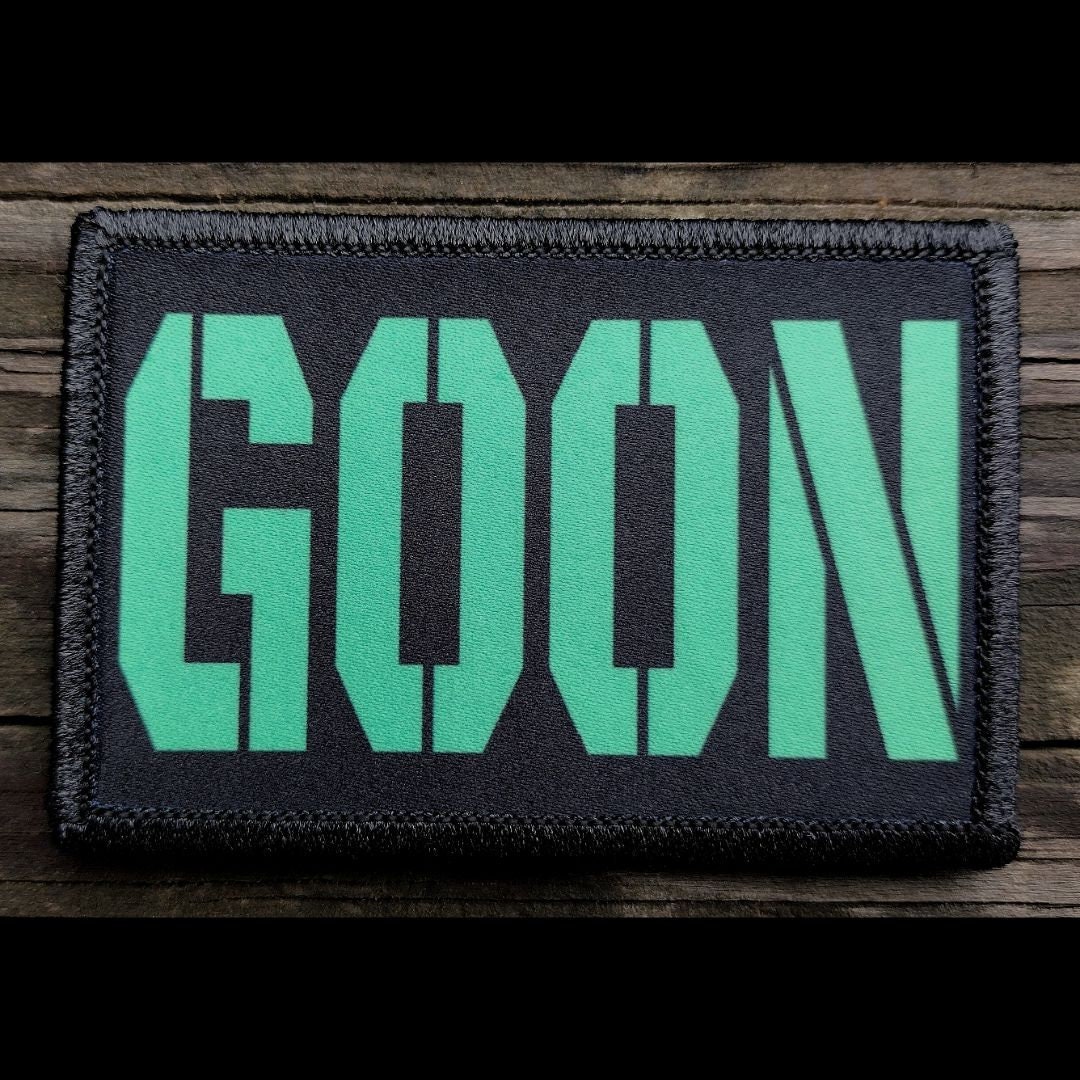 GOON Green Morale Patch - Hook and Loop Backing for Backpack, Rucksack, Operator Hat and Much ...