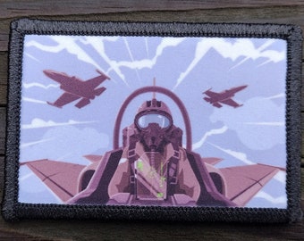 Anime Girl Shootout Morale Patch Hook and Loop Backing for Backpack ...