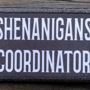 Shenanigans Coordinator Funny Morale Patch Hook and Loop - Etsy