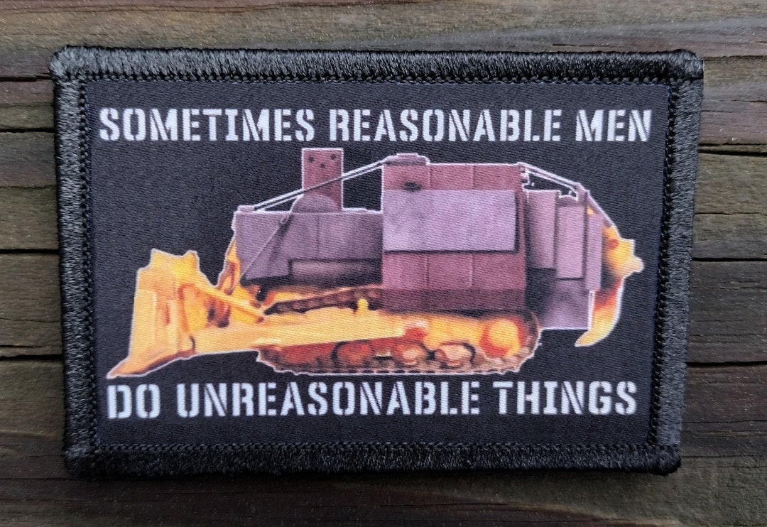 Killdozer Reasonable Men Morale Patch Hook and Loop Backing - Etsy