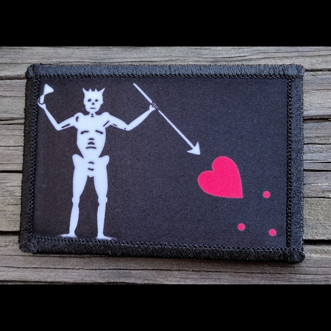 Blackbeard Flag Morale Patch - 2x3 Hook and Loop Patches for Molle Gear ...