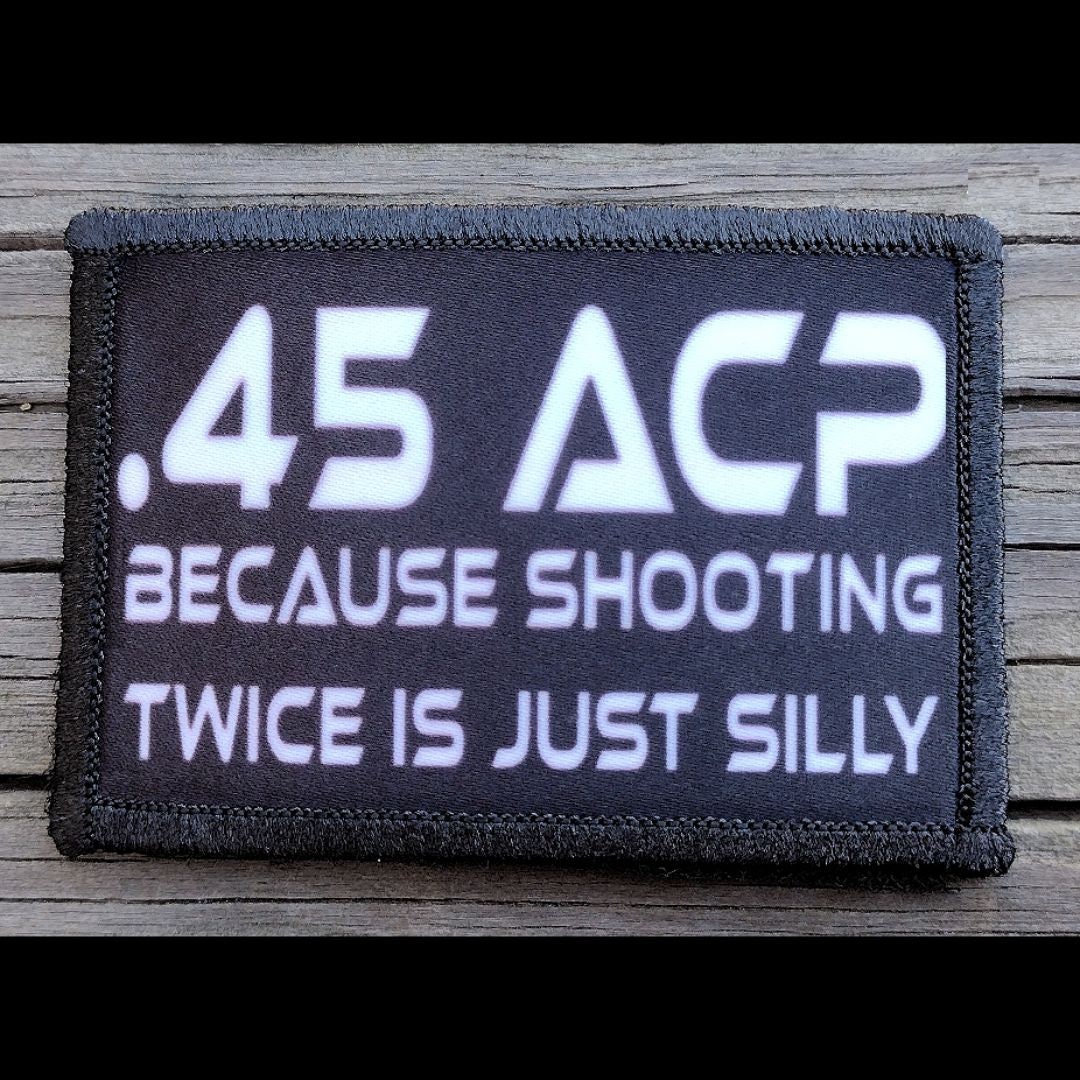 45 ACP Morale Patch - Hook and Loop Backing for Backpack, Rucksack ...