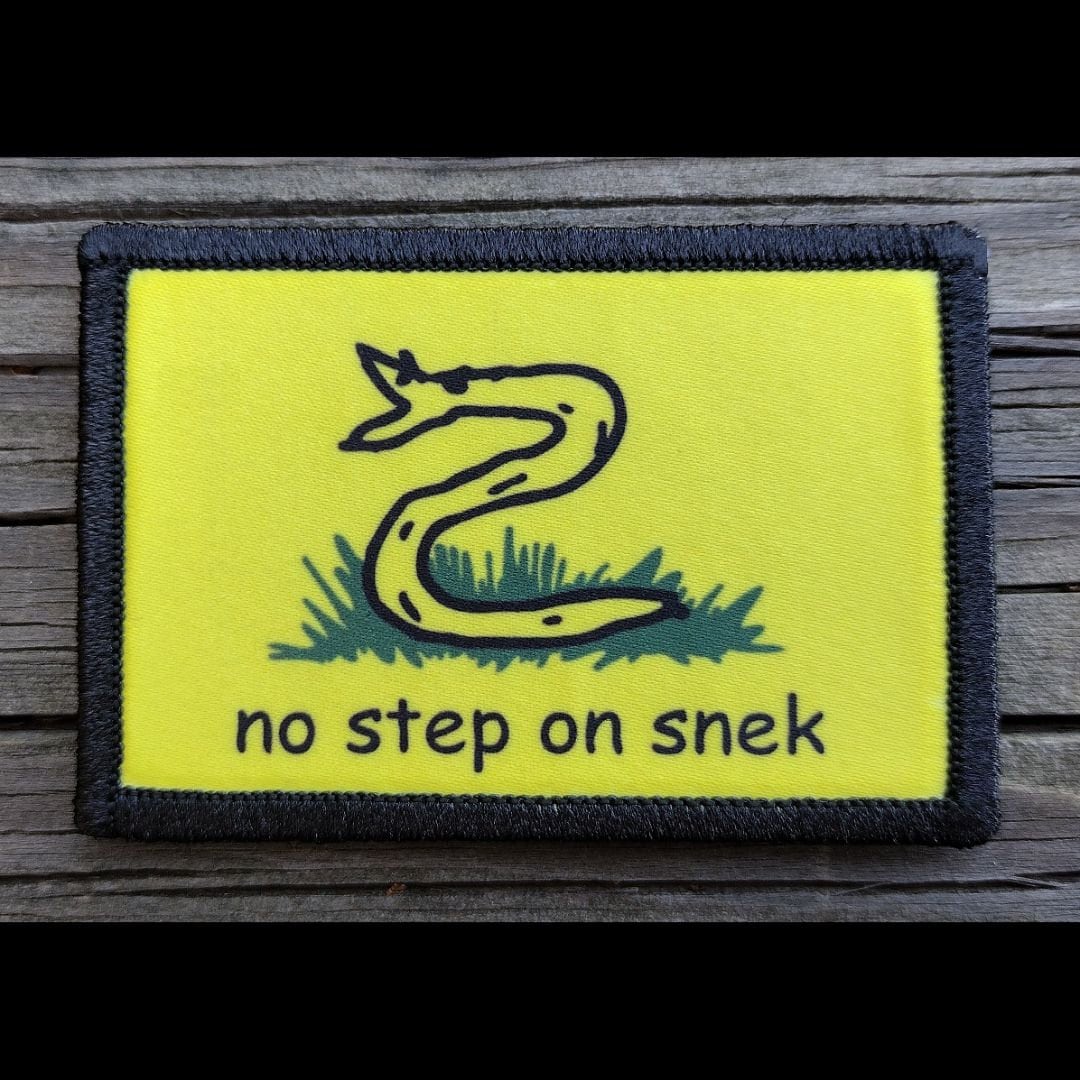 No Step on Snek Morale Patch - Hook and Loop Backing for Backpack ...