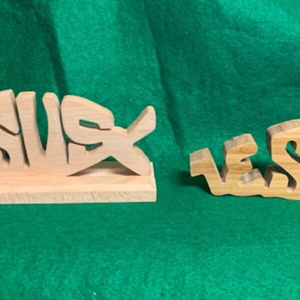 Wooden Jesus Fish - Etsy