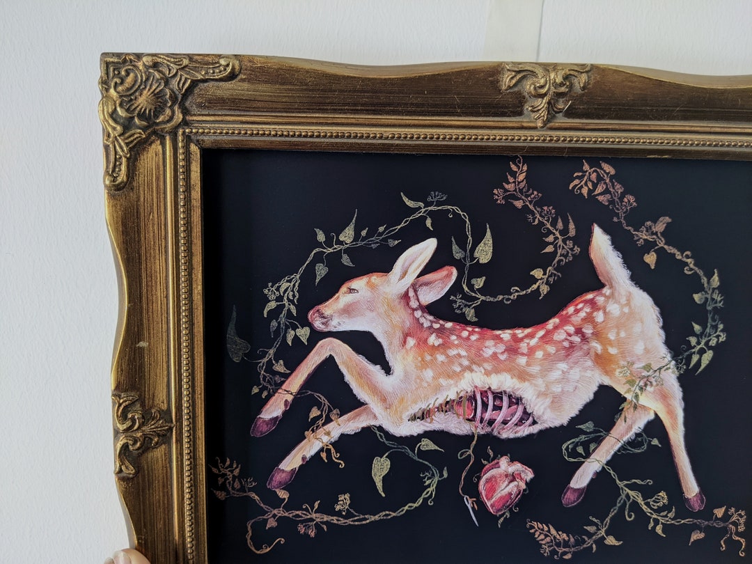STITCHES, A4 Art Print | Deer | Oddities & Curiosities | Nature Plants ...