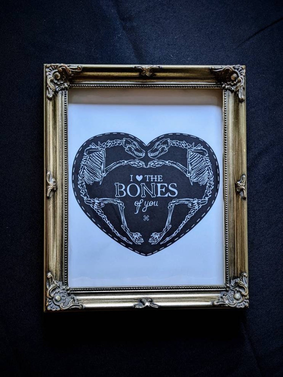 I LOVE THE BONES of You, Original A4 Art Print | Oddities & Curiosities ...
