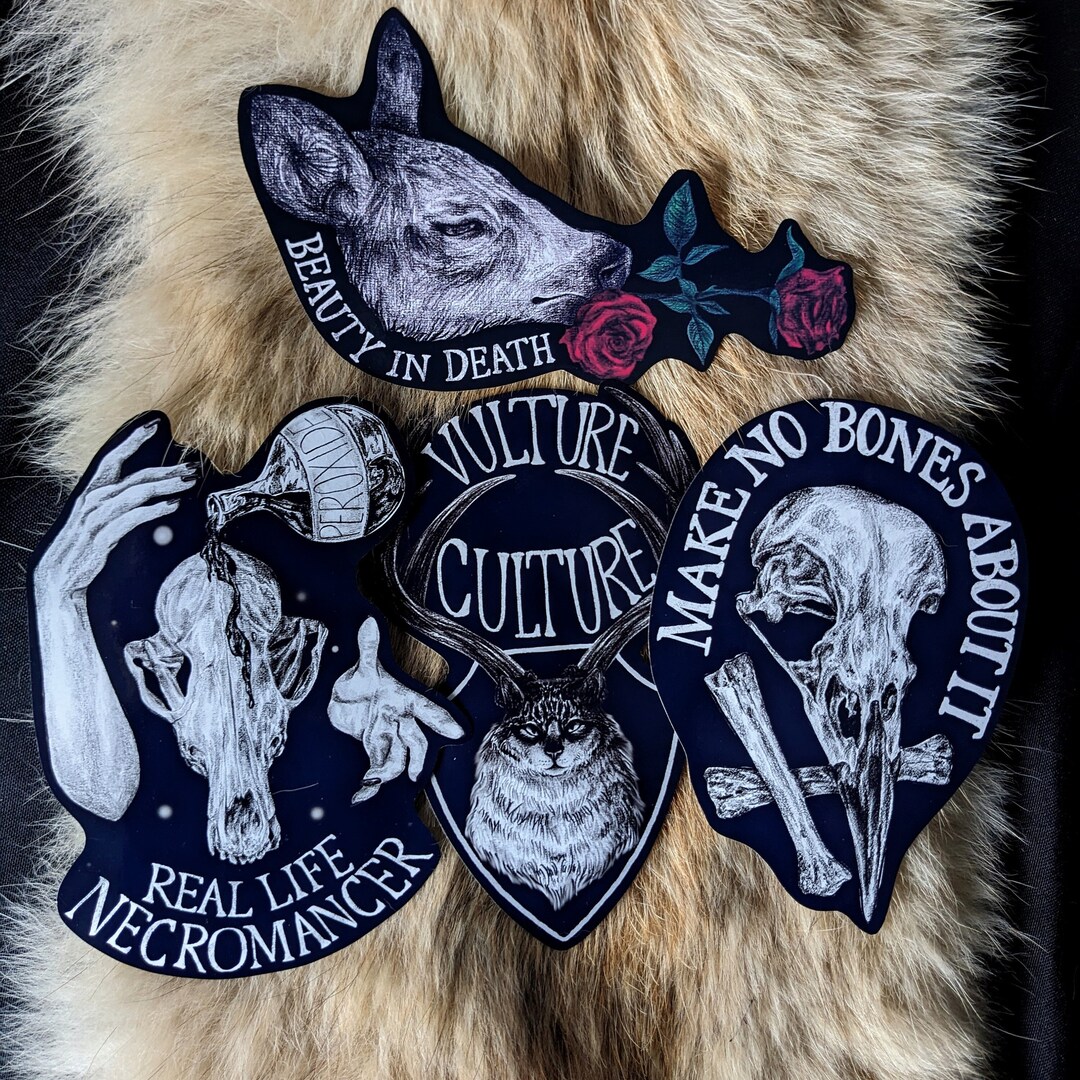 VULTURE CULTURE, Original Large Vinyl Sticker Set of 4 Oddities ...