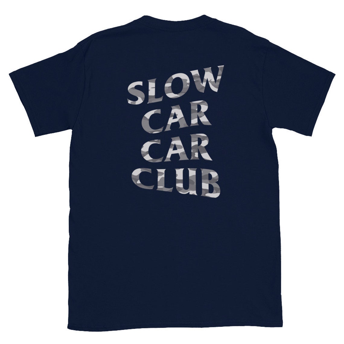 Slow Car Car Club Camo Print T-shirt - Etsy UK