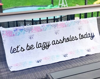 Funny Beach Towel | Etsy