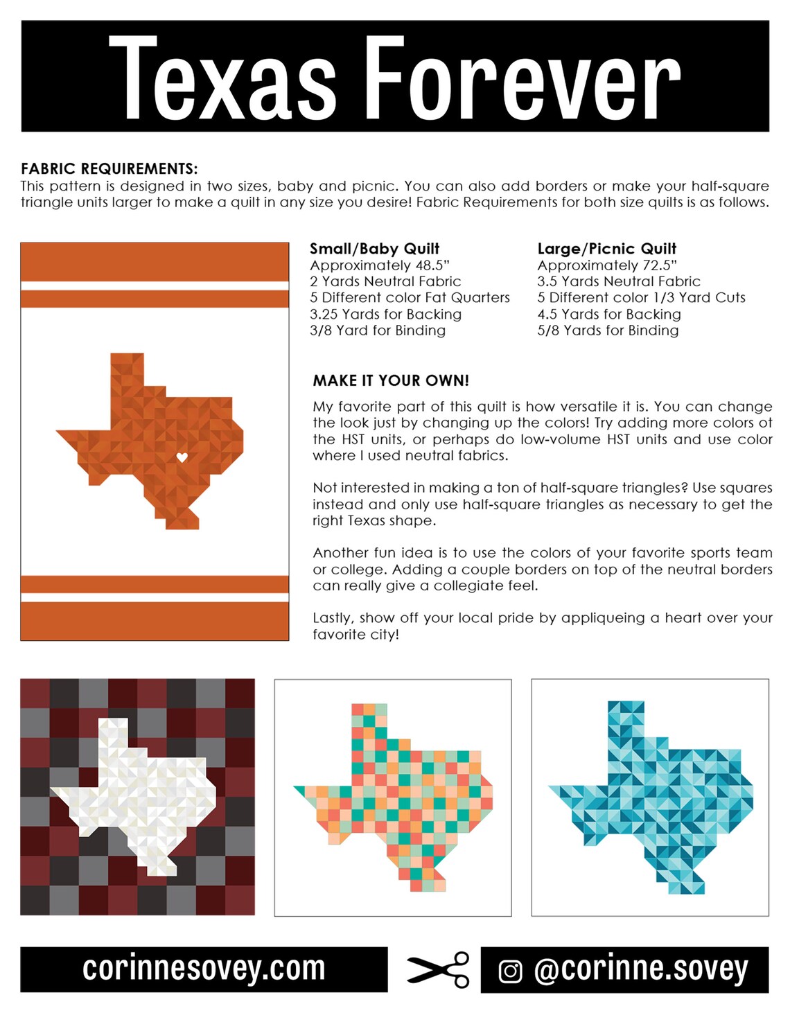 Texas Forever Quilt PDF Pattern Download - Etsy
