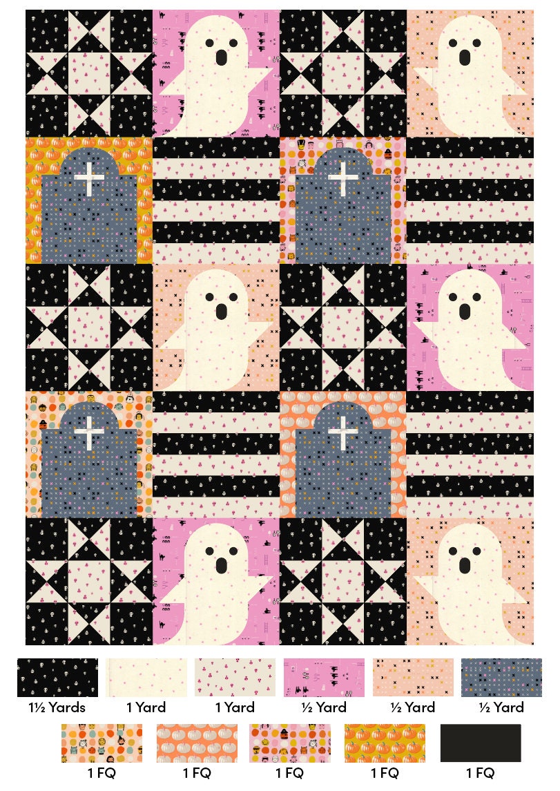 Ghost in the Graveyard Quilt PDF Pattern Download - Etsy