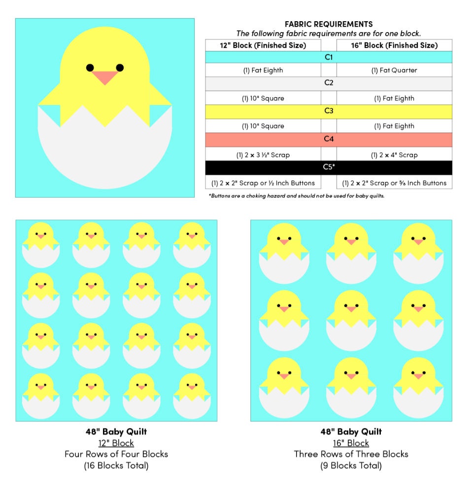 Chickadee Quilt Block PDF Pattern Download - Etsy