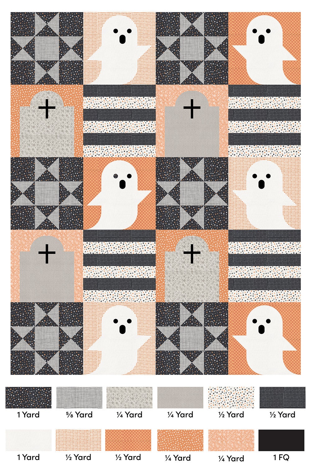 Ghost in the Graveyard Quilt PDF Pattern Download - Etsy