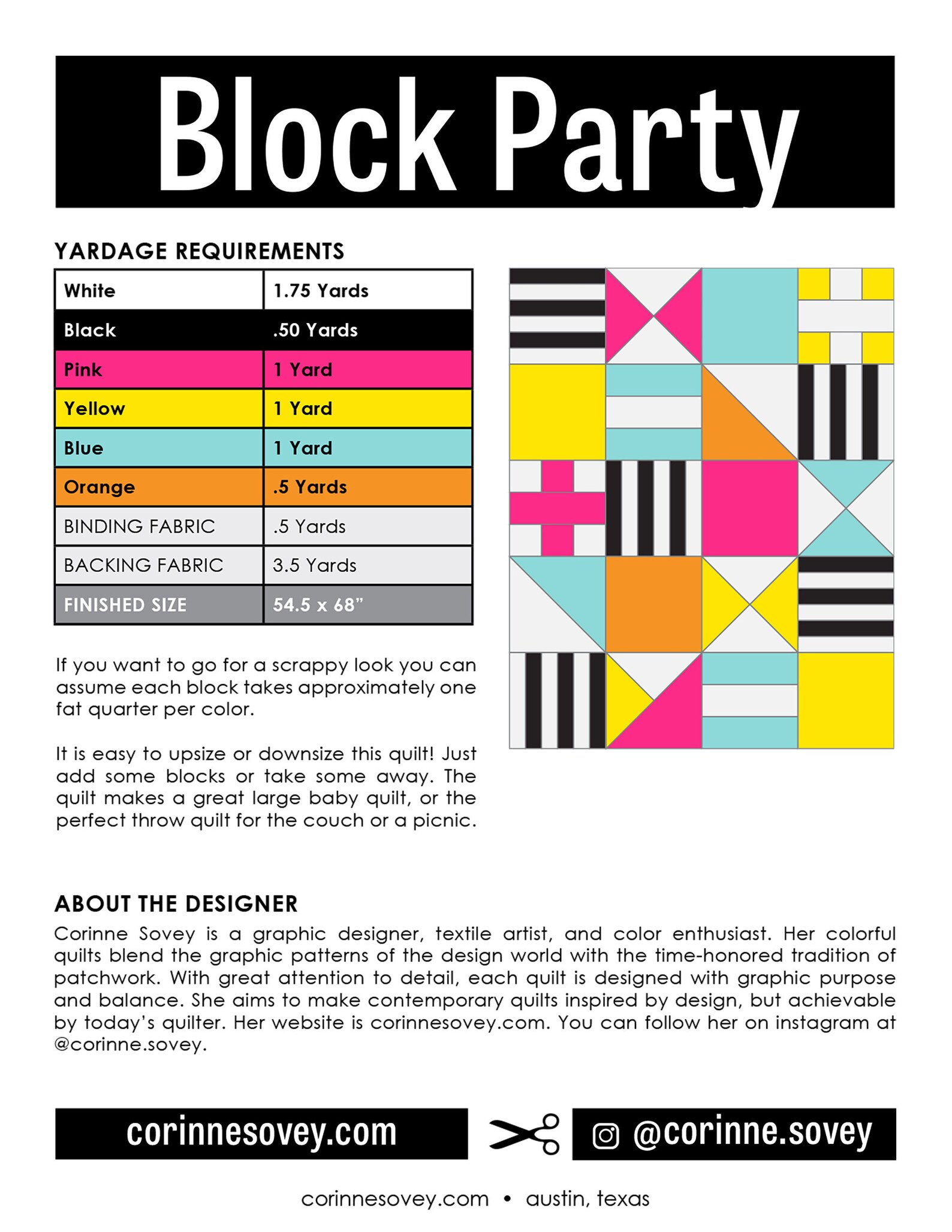 Block Party Quilt Pattern Download - Etsy