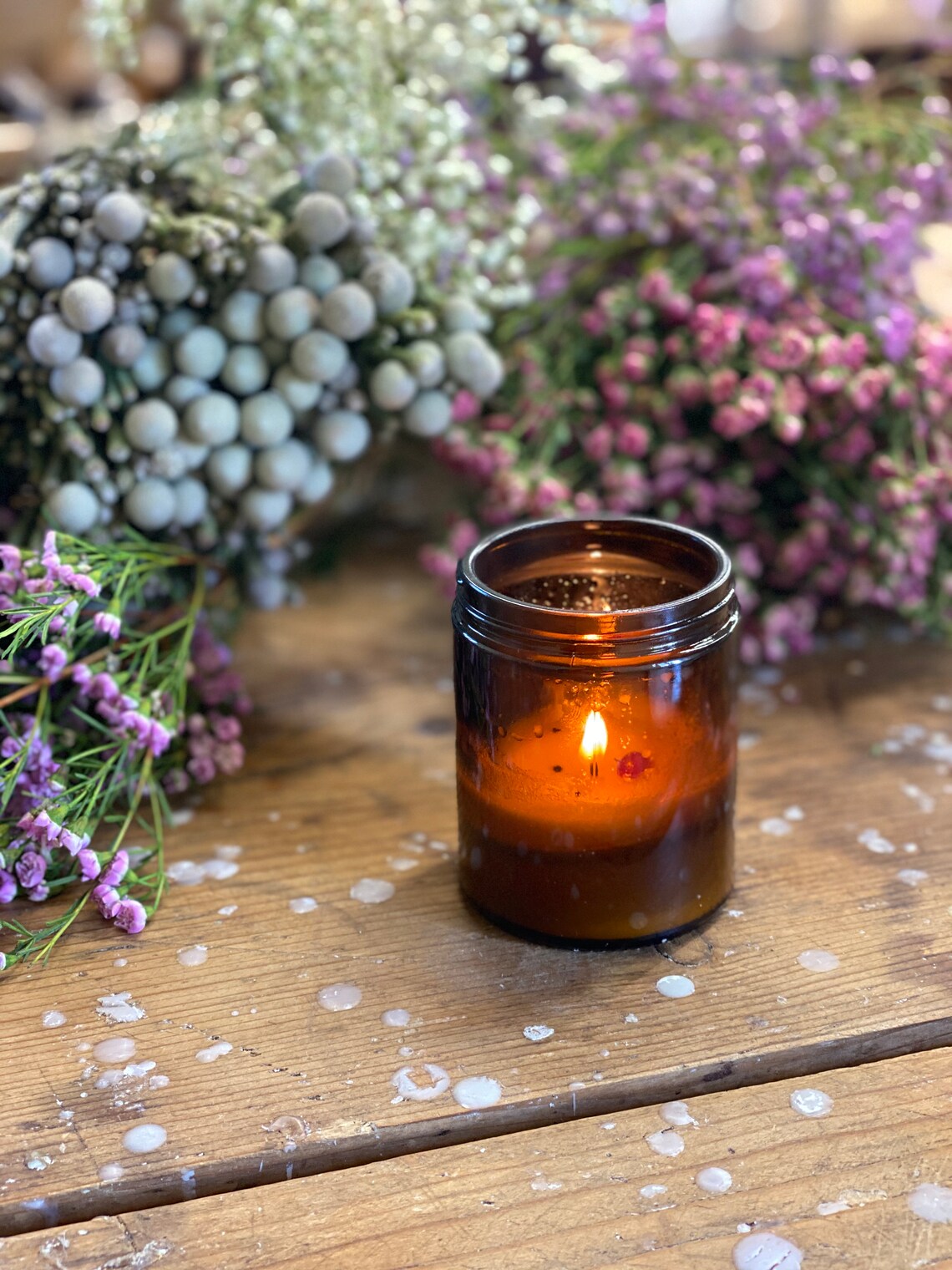 Amber Jar Candle - Etsy