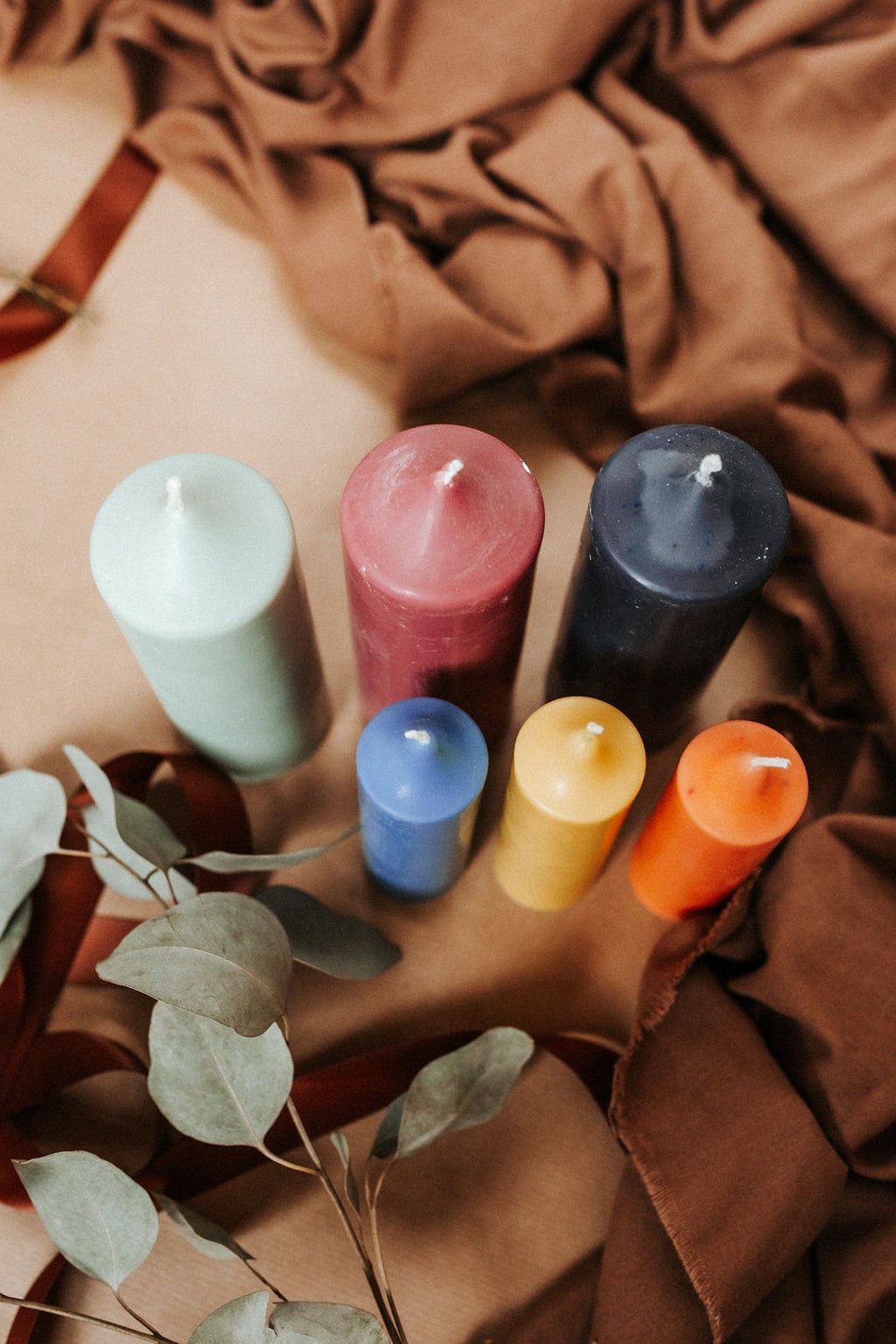 Color Pillar Candles - Etsy