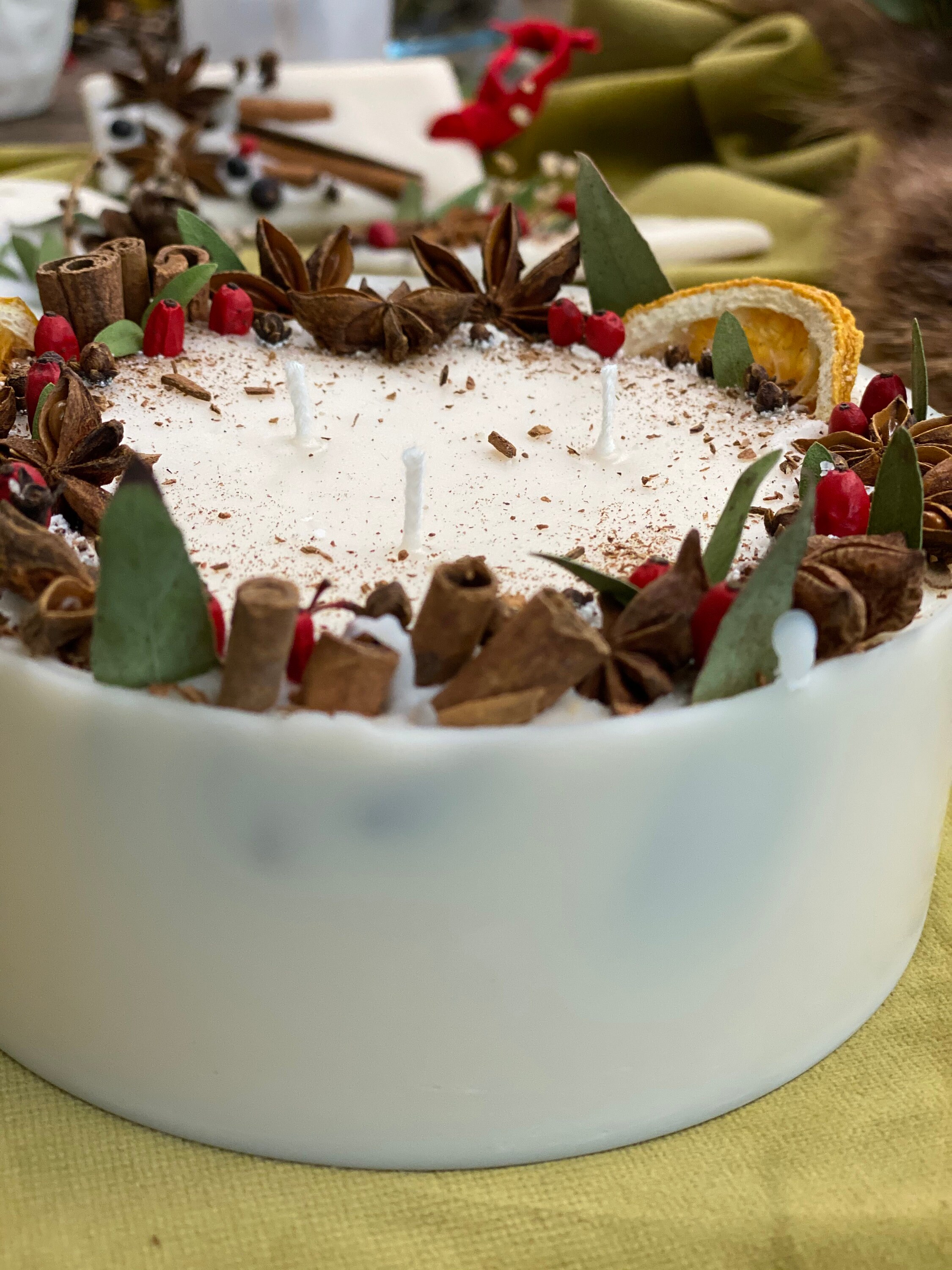 Candle “festive” | Scented Christmas Candle | Cinnamon Candle ...
