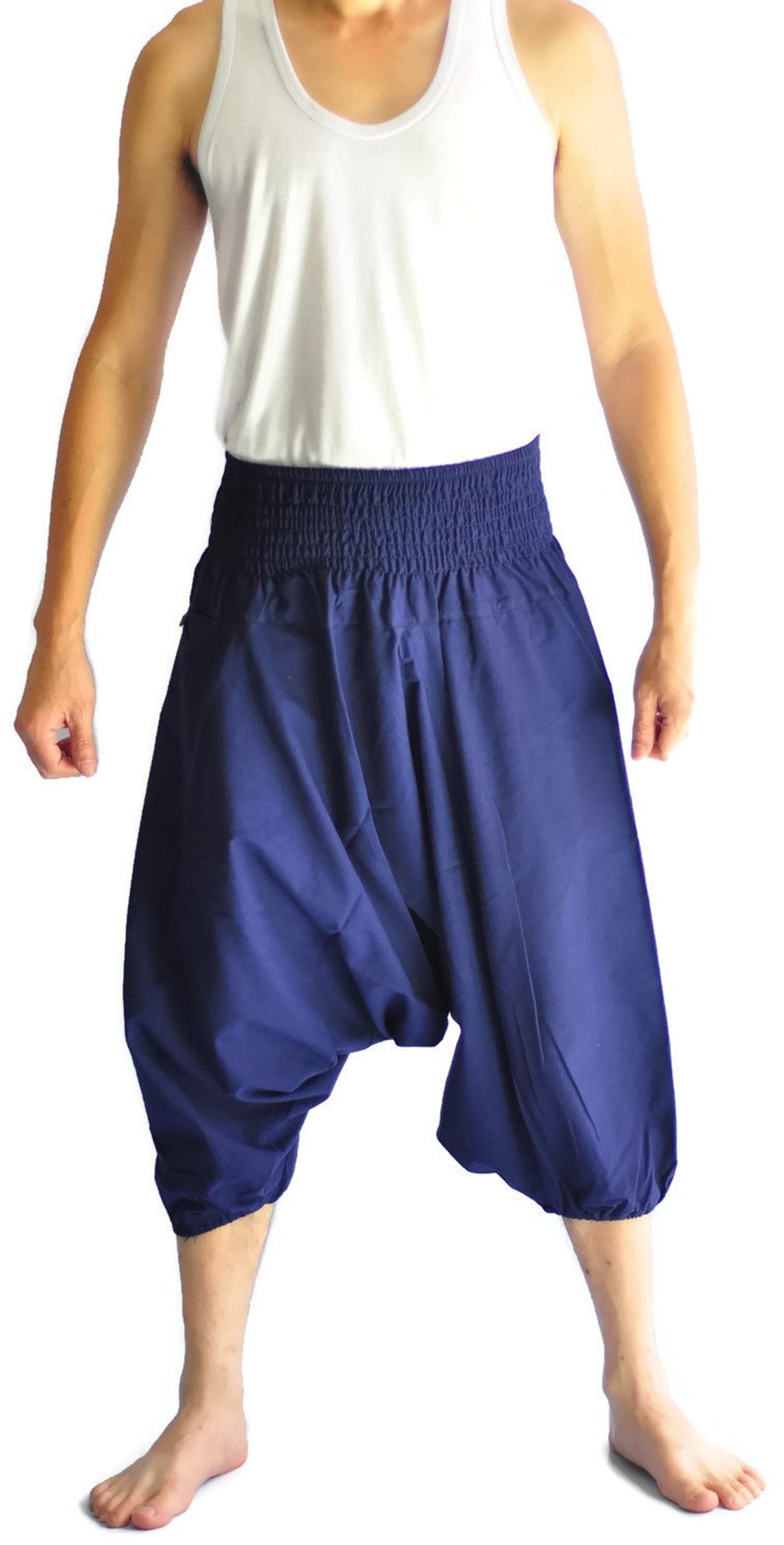 AHP Men's Japanese Style Pants One Size BLUE Japanese - Etsy