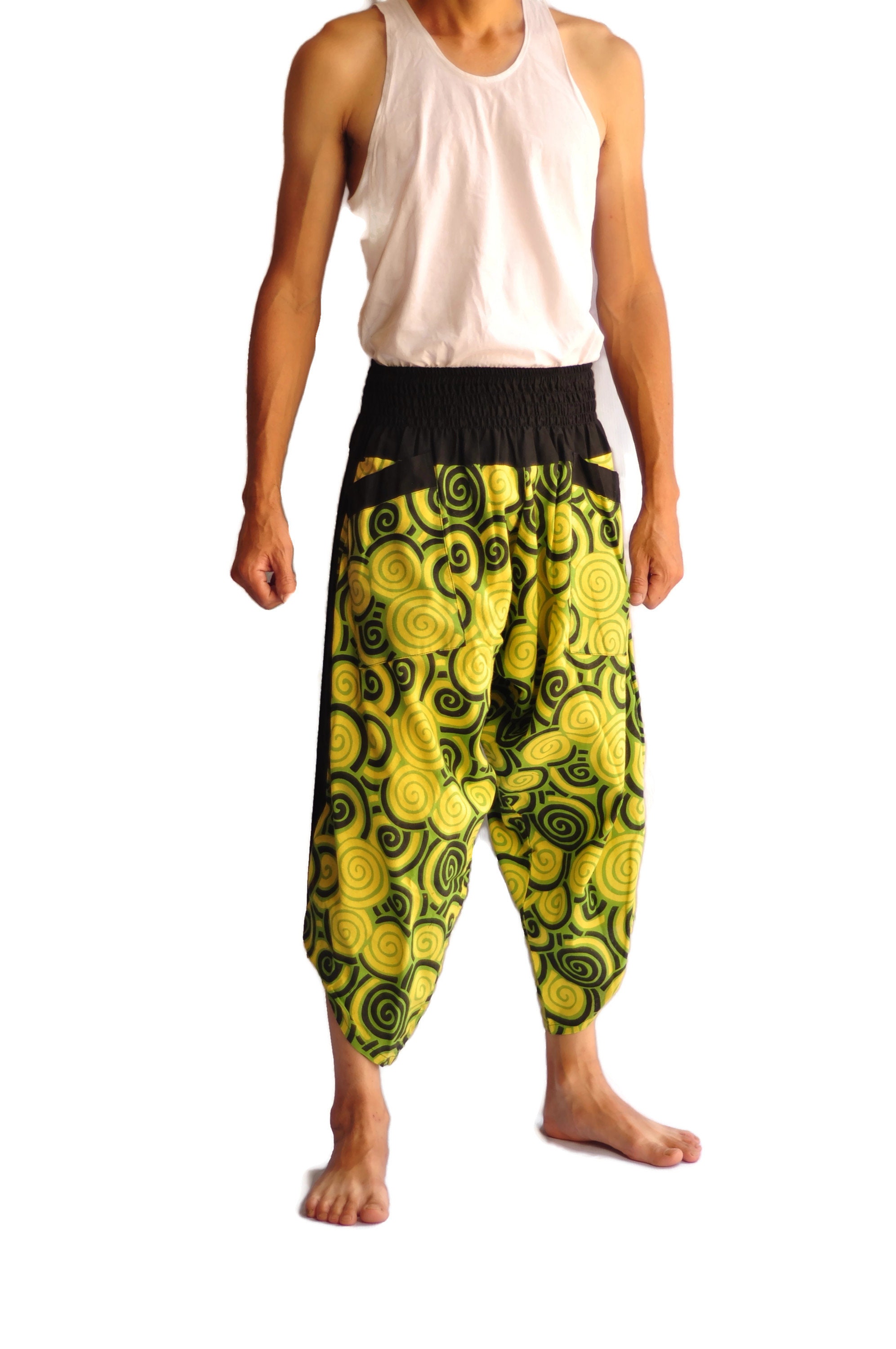Harem Pants, Yoga Pants, Baggy Pants, Thai Fisherman Pants, Men's ...