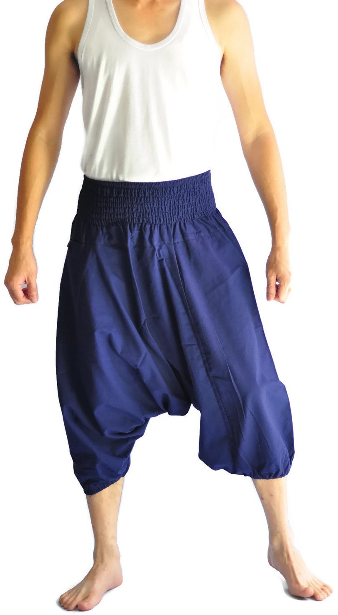 AHP Men's Japanese Style Pants One Size BLUE Japanese - Etsy