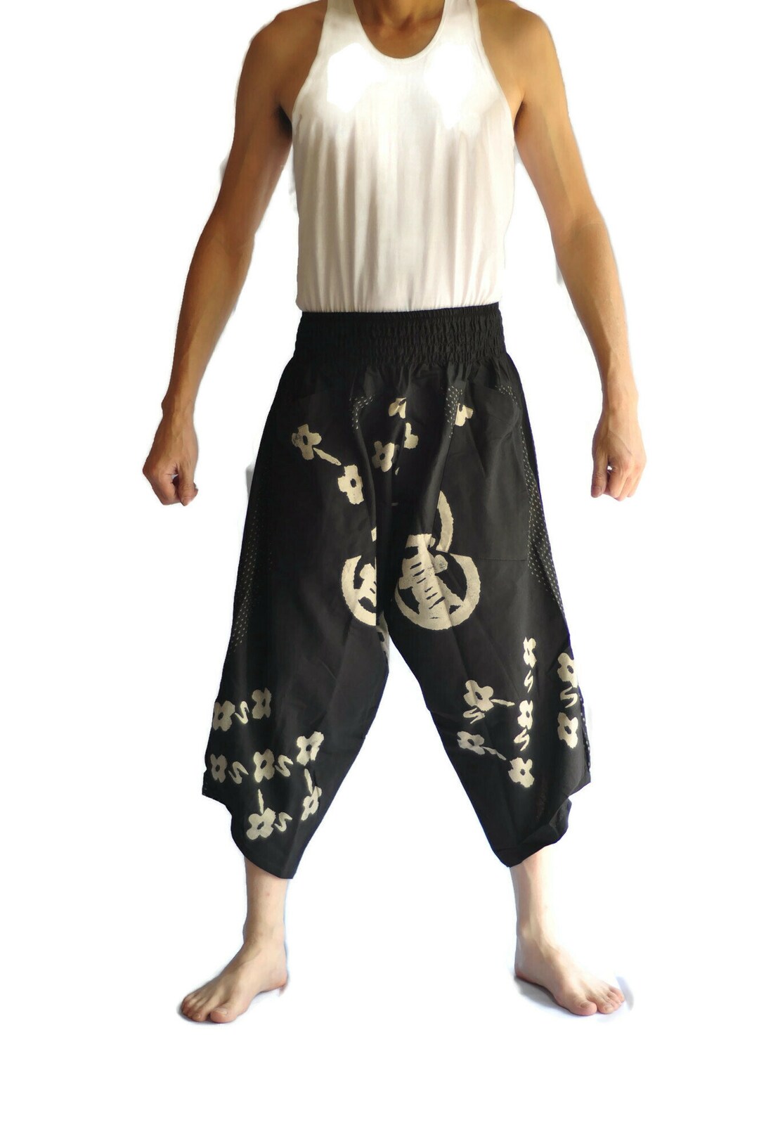 AHP Men's Japanese Style Pants One Size Black Japanese Design - Etsy