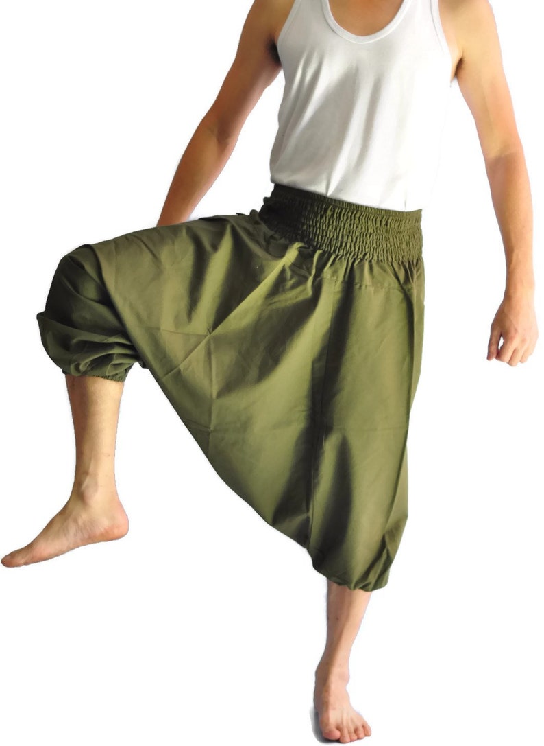 AHP Men's Japanese Style Pants One Size Green Japanese - Etsy