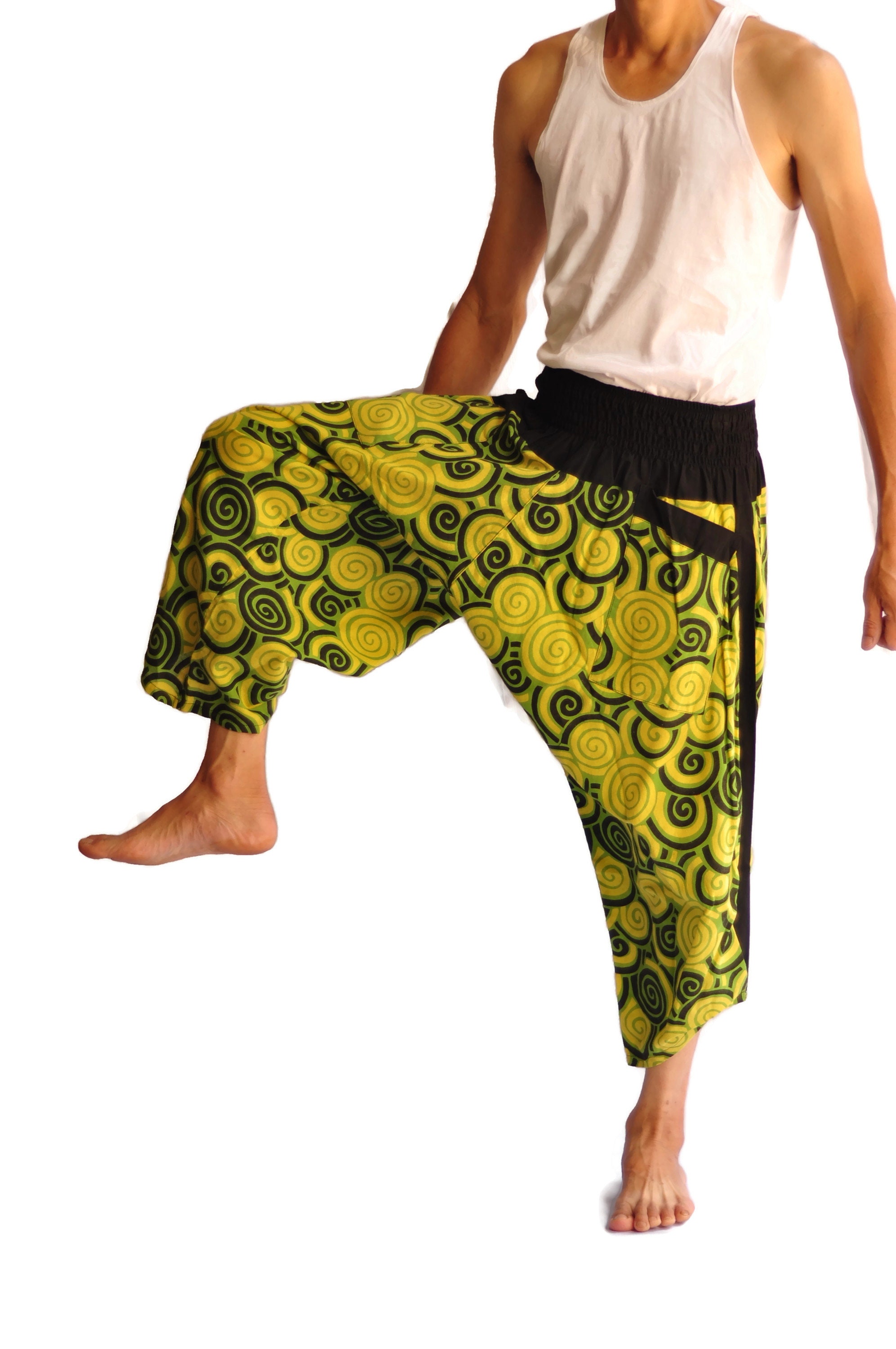 Harem Pants, Yoga Pants, Baggy Pants, Thai Fisherman Pants, Men's ...