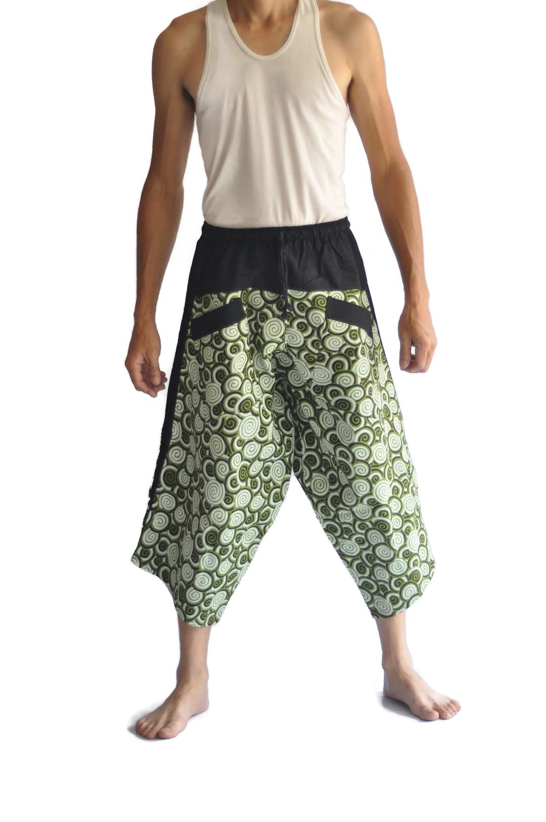 AHP Men's Japanese Style Pants One Size White Japanese Design Thai ...