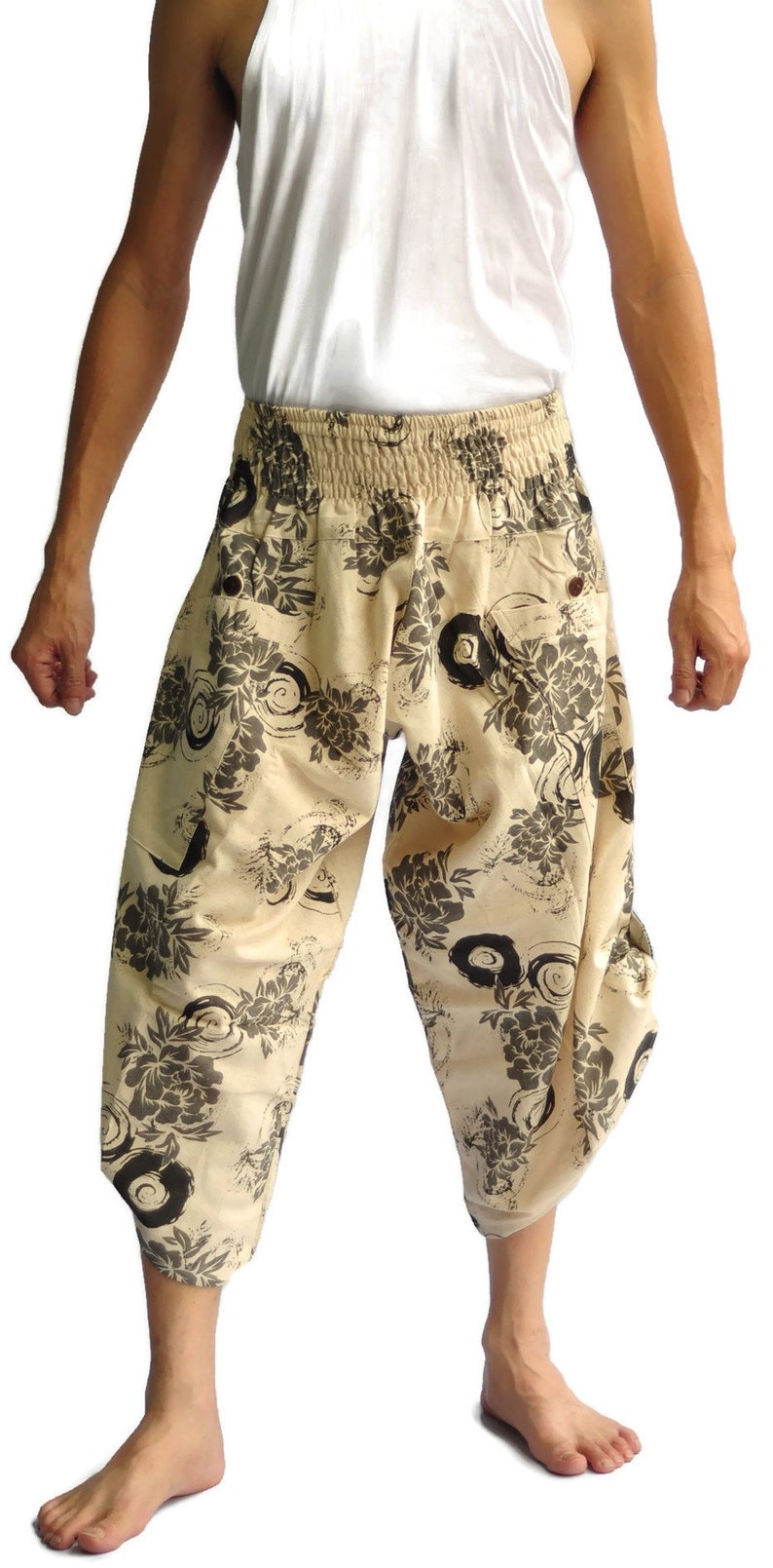 AHP Men Japanese Style Pants One Size White Japanese Design - Etsy