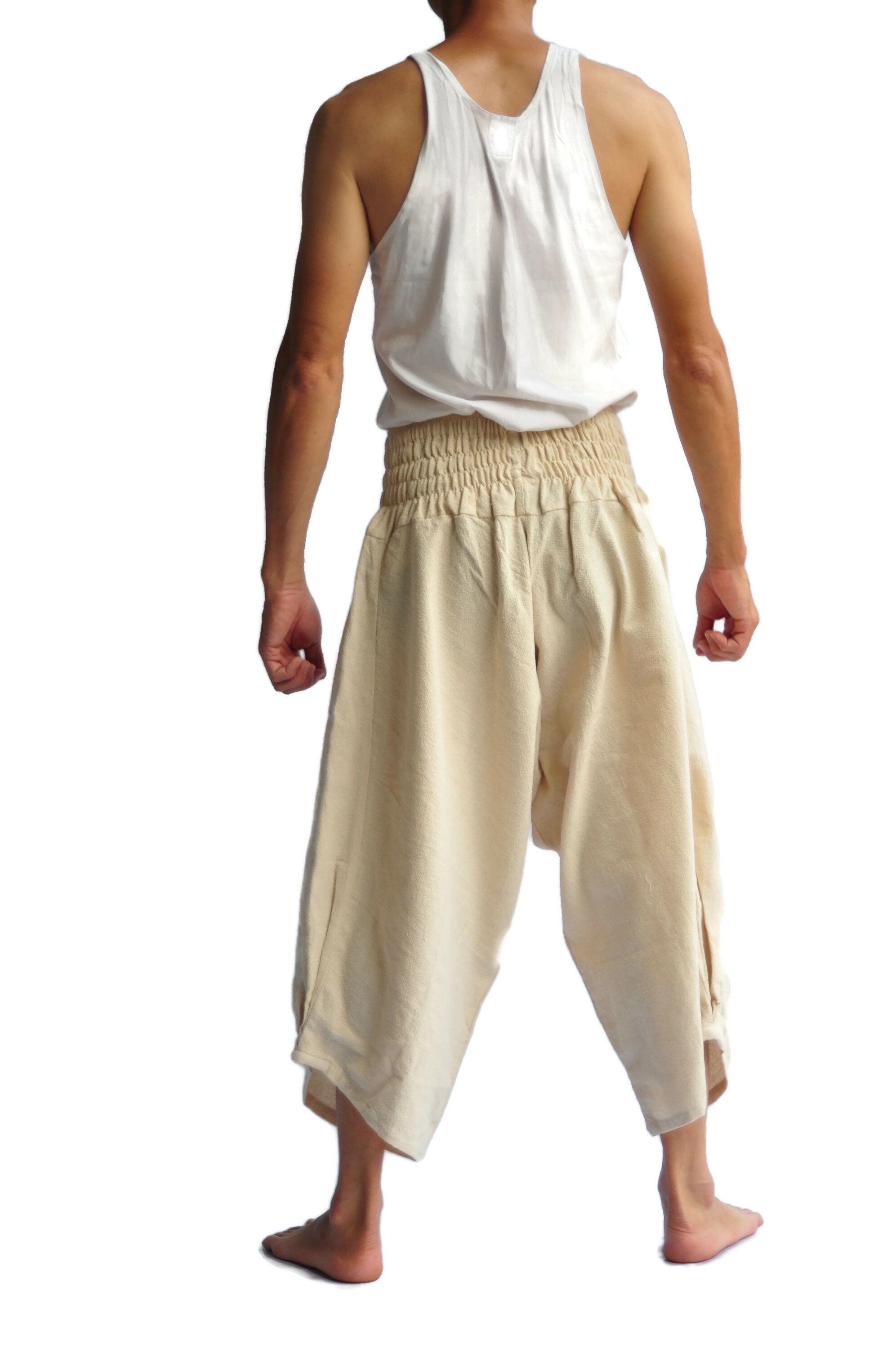 AHP Men's Japanese Style Pants One Size CREAM Japanese Design All Color ...