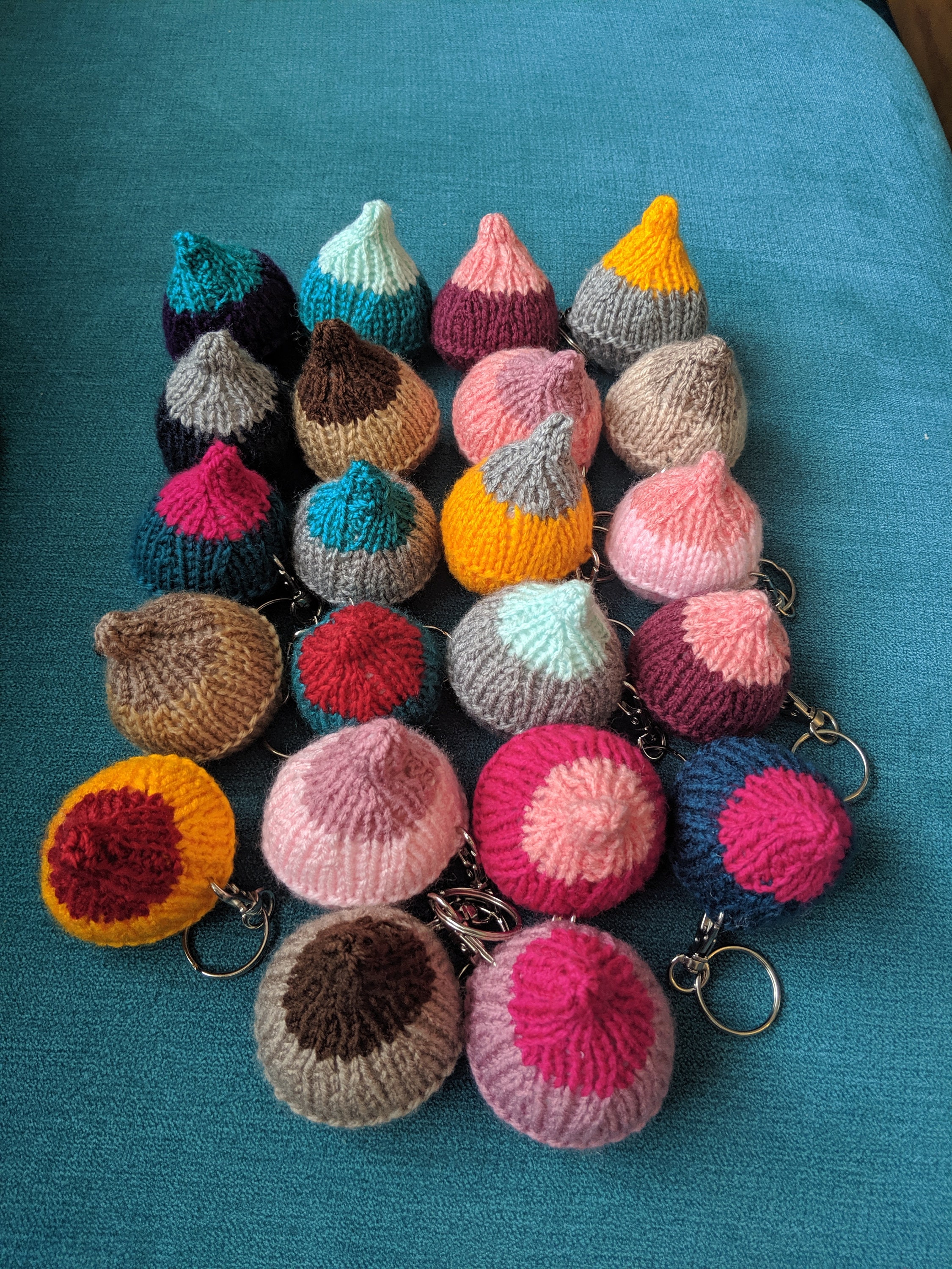 Knitted Boob Keyring - Etsy UK