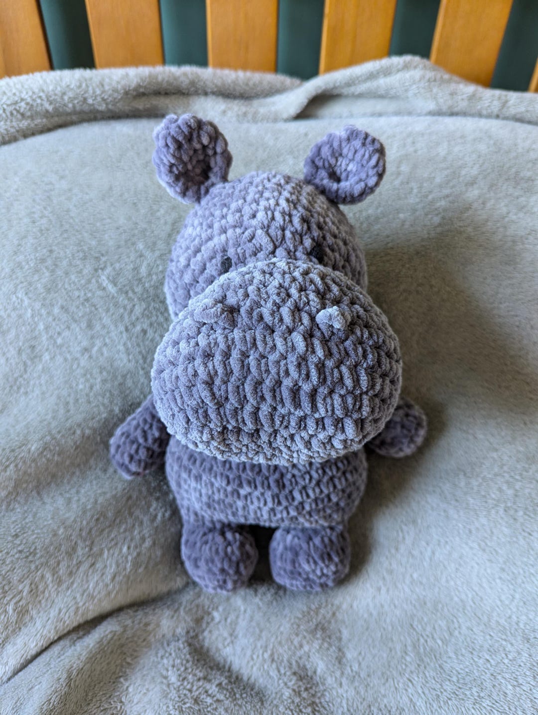 Hugo the Hippo – Handmade Plush Hippo – Baby Safe – Chenille Yarn ...