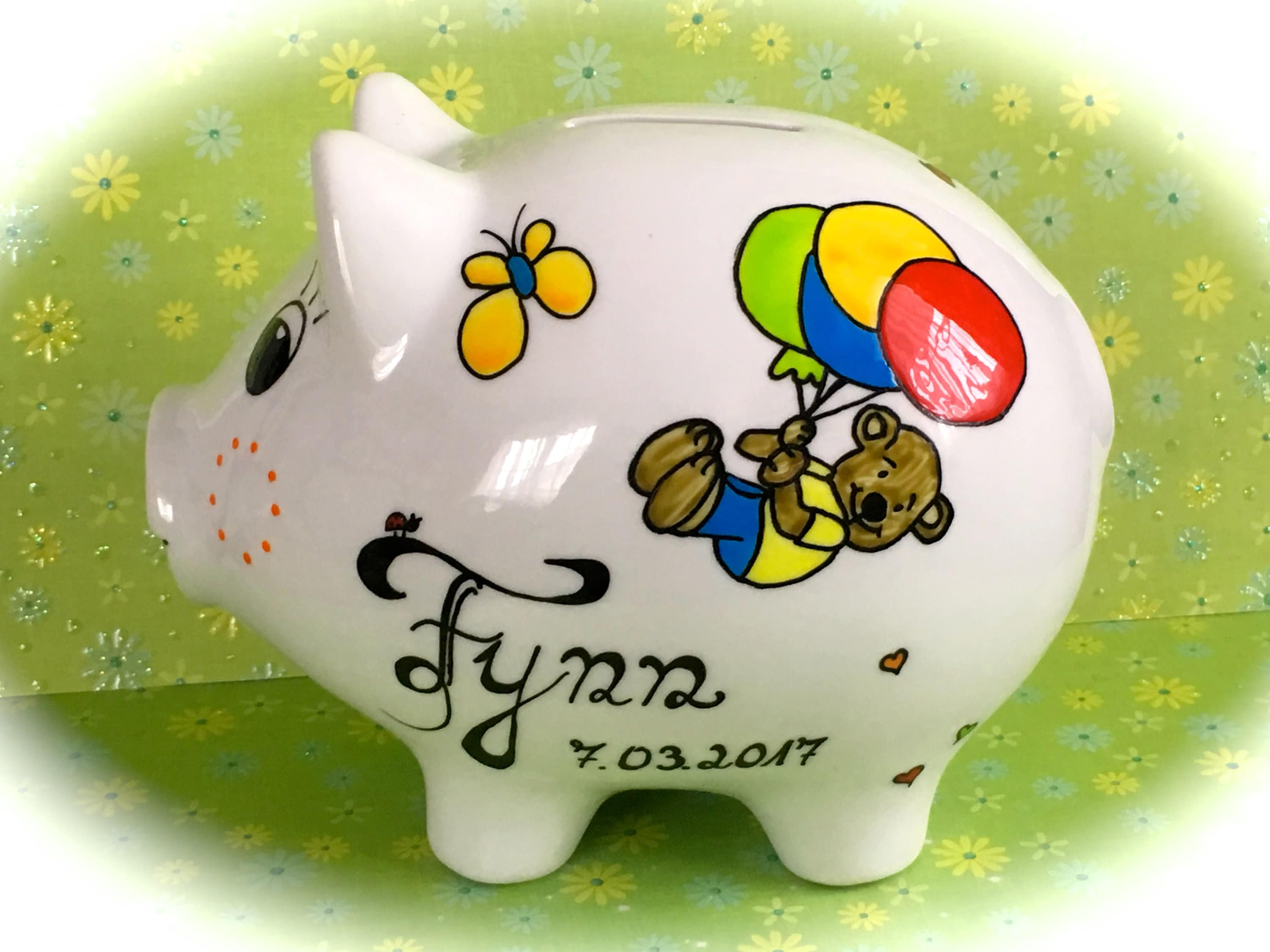 Sparschwein XL Nr. 146 Bär Sparschwein mit Name,personalisiertes ...