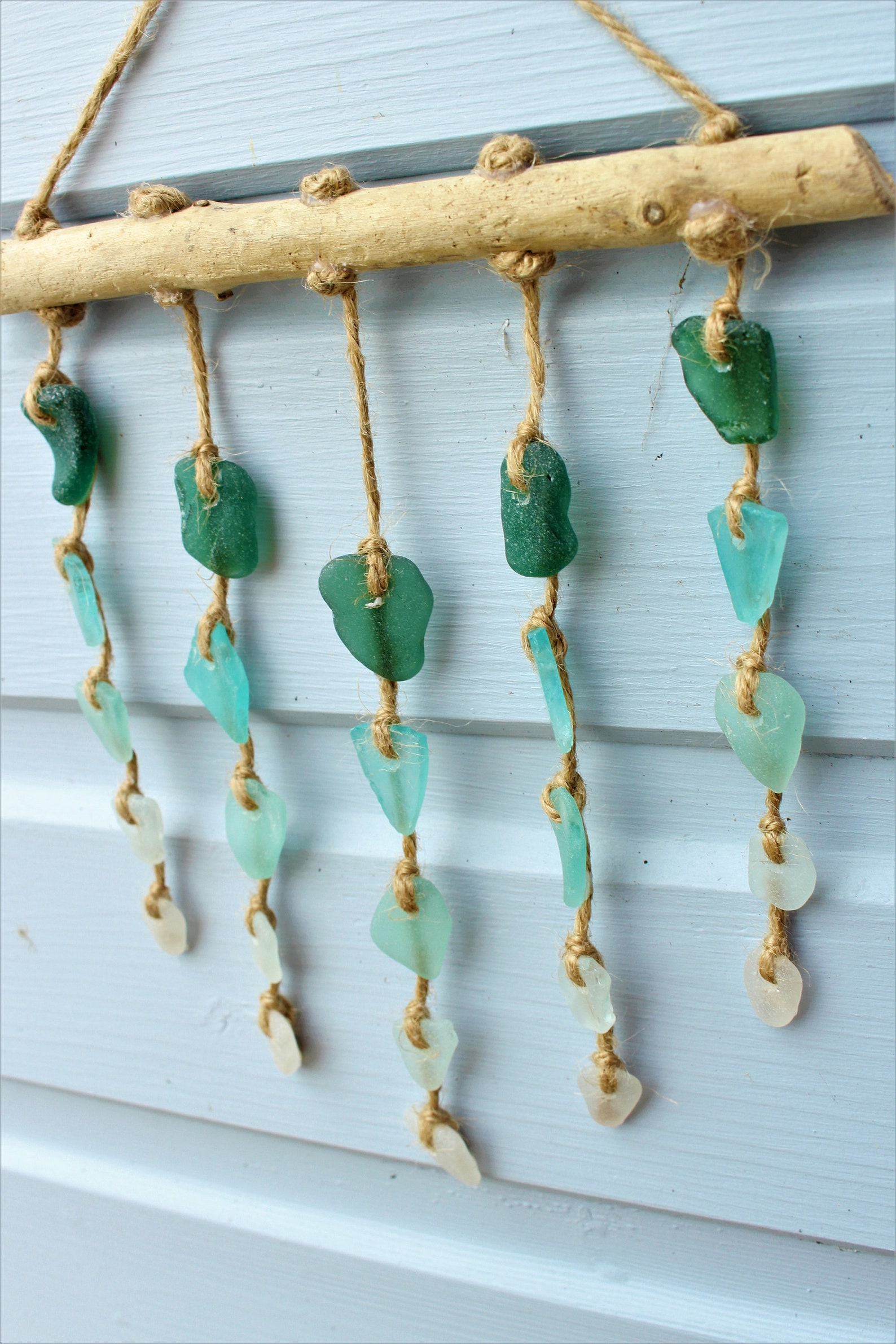 Sea Glass Sun Catcher With Driftwood Wall Hanging Wind | Etsy