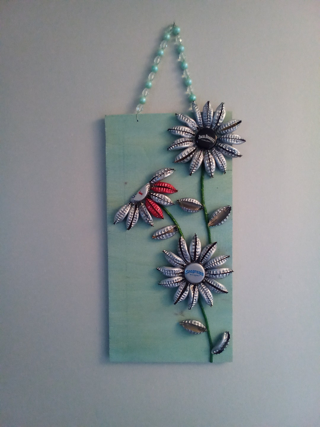 Bottle Cap Art: Flowers - Etsy