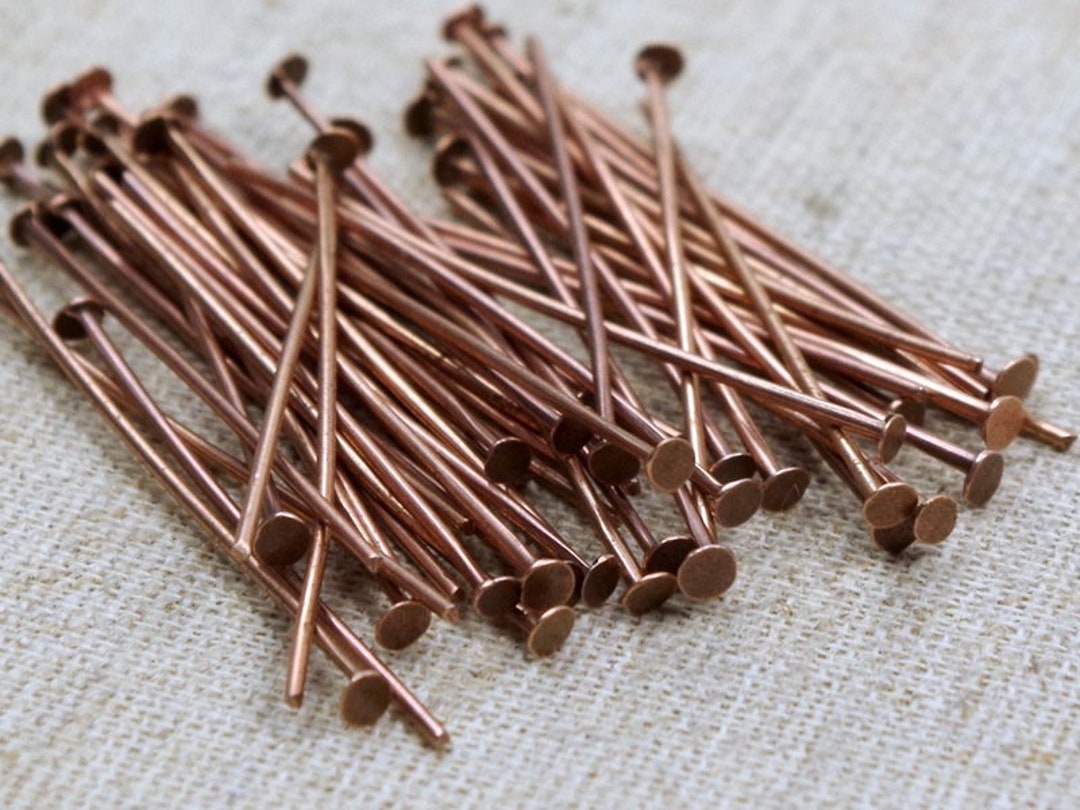 50 Rivet Pins With Flat Head, 35 Mm COPPER - Etsy