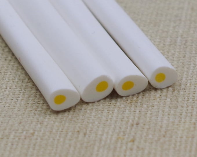 4 Polymer Clay Sticks FRIED EGG NAIL ART WHITE - Etsy