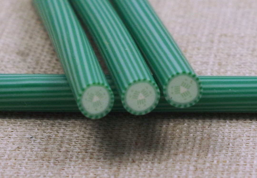4 Polymer Clay Sticks CUCUMBER Green Nail Art - Etsy