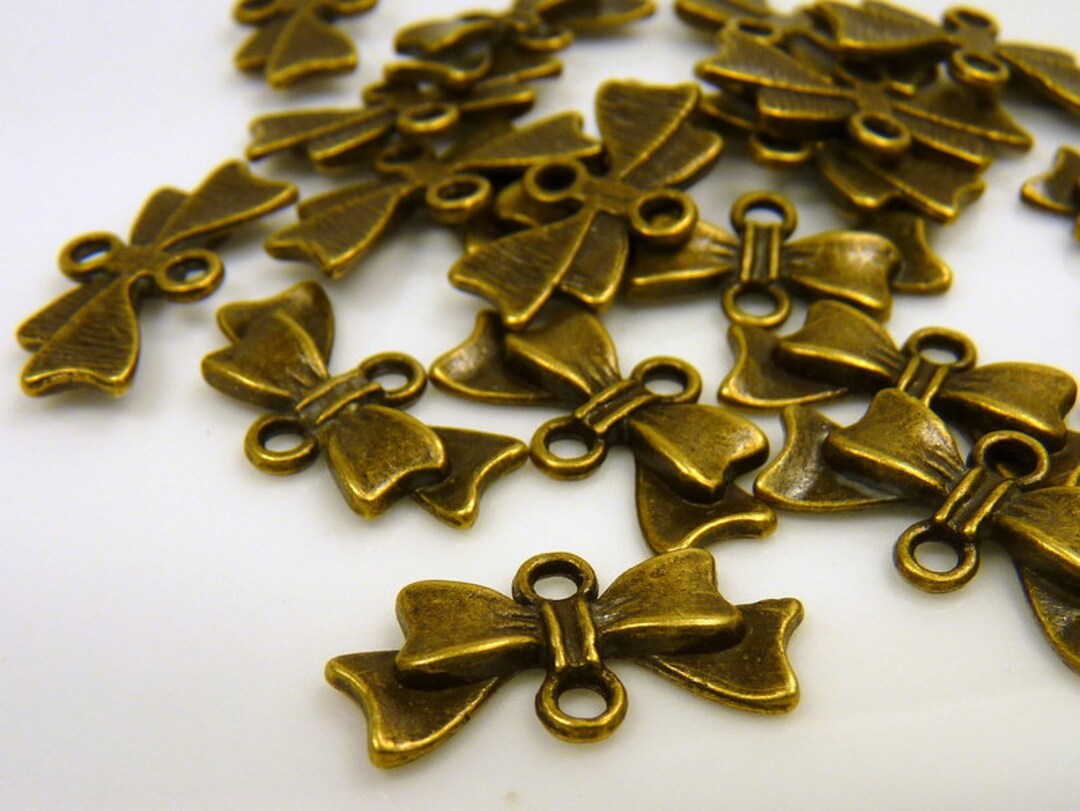 20 Pendant Loops-antique Bronze Connector - Etsy