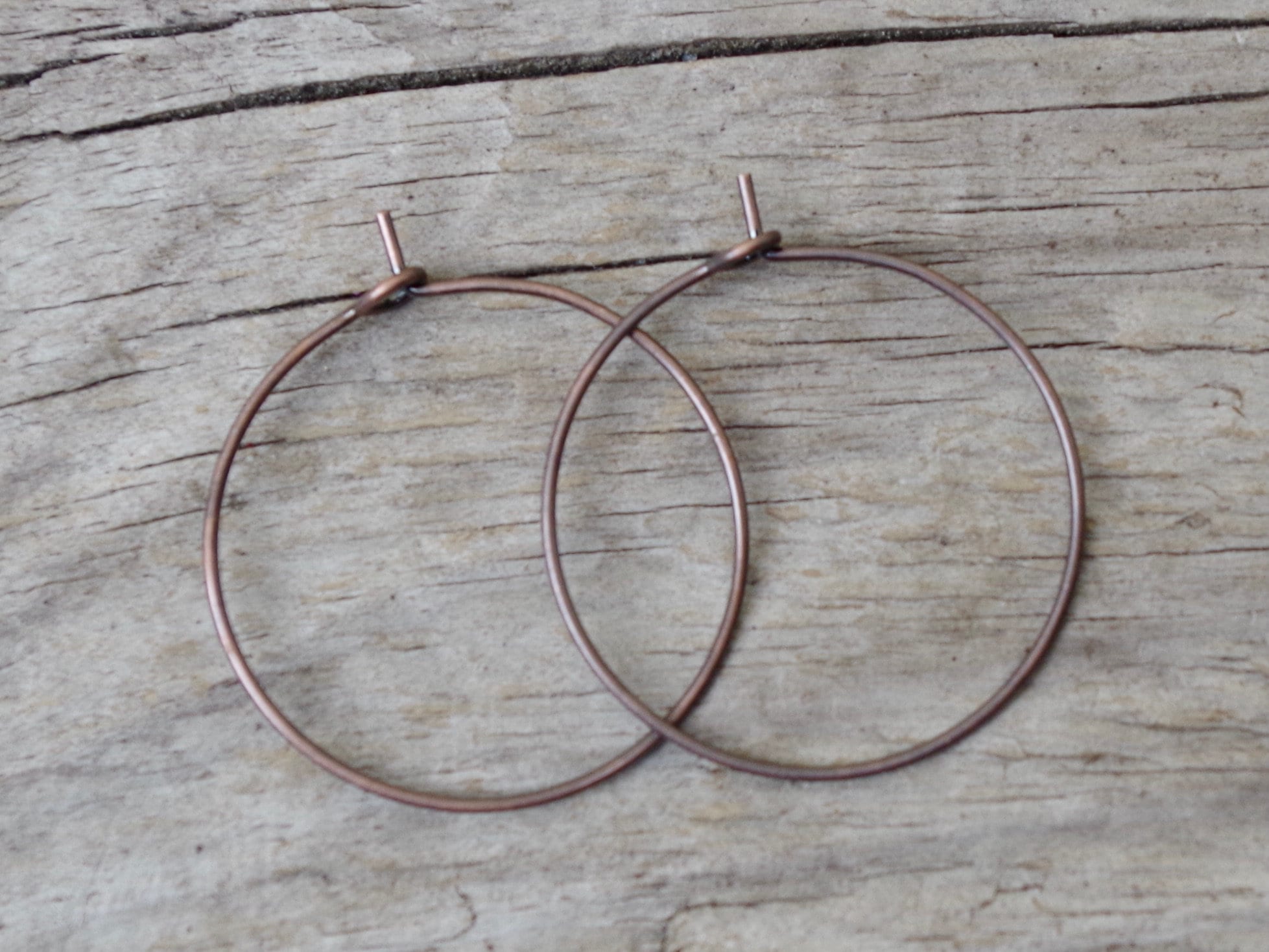 10 Creolen Rohlinge 25mm KUPFER Ohrringe | Etsy