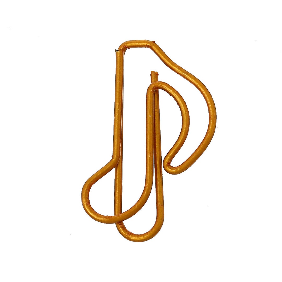 10 Paper Clips-3.1 Cm-note-bronze - Etsy