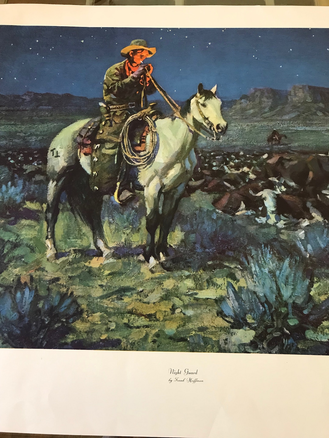 Hoffman Vintage Cowboy Western Print - Etsy