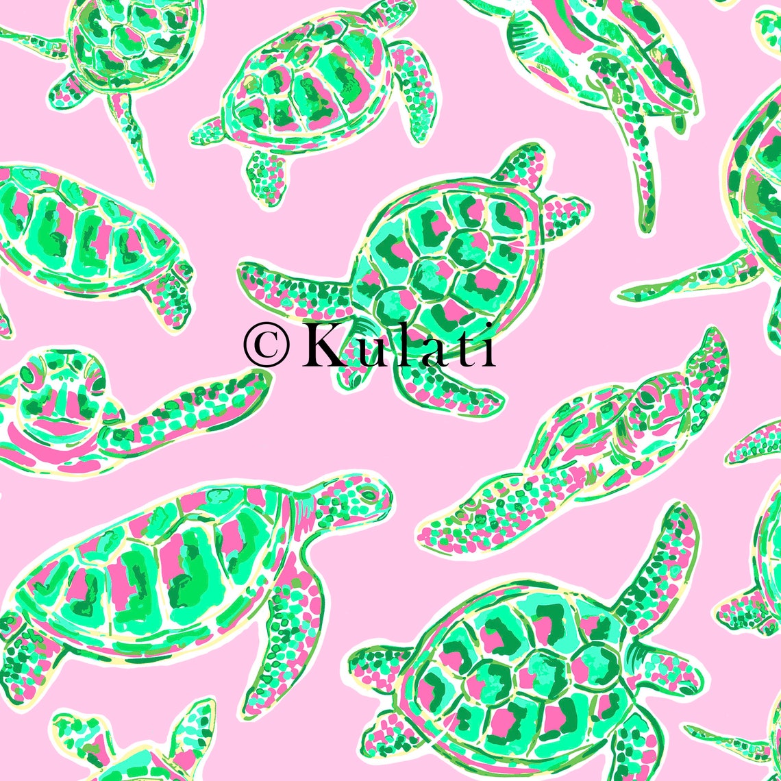 INSTANT DOWNLOAD cute preppy turtle pattern turtle digital | Etsy