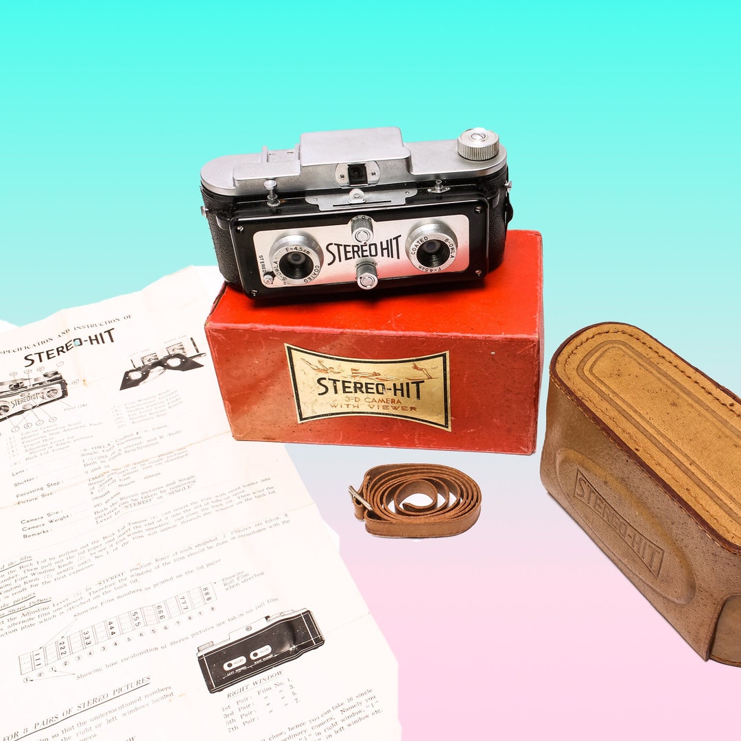 Stereo Hit Exceptional Mid 1950s Camera W/case, Viewer, Example Images ...