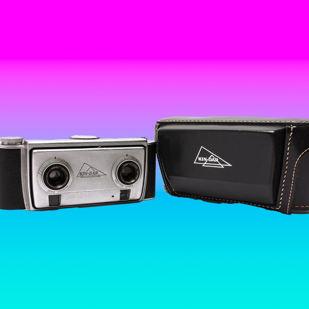 Kin Dar 35mm Stereo Camera W/case Original Boxes American Made Classic ...