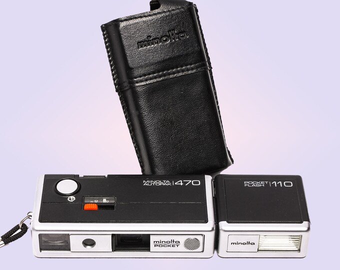 Minolta Autopak 470 W / Pocket Flash 110 Late 1970s Top of the Line ...